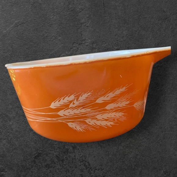 Pyrex | Kitchen | Orange Vintage Pyrex Wheat Casserole Dish | Poshmark